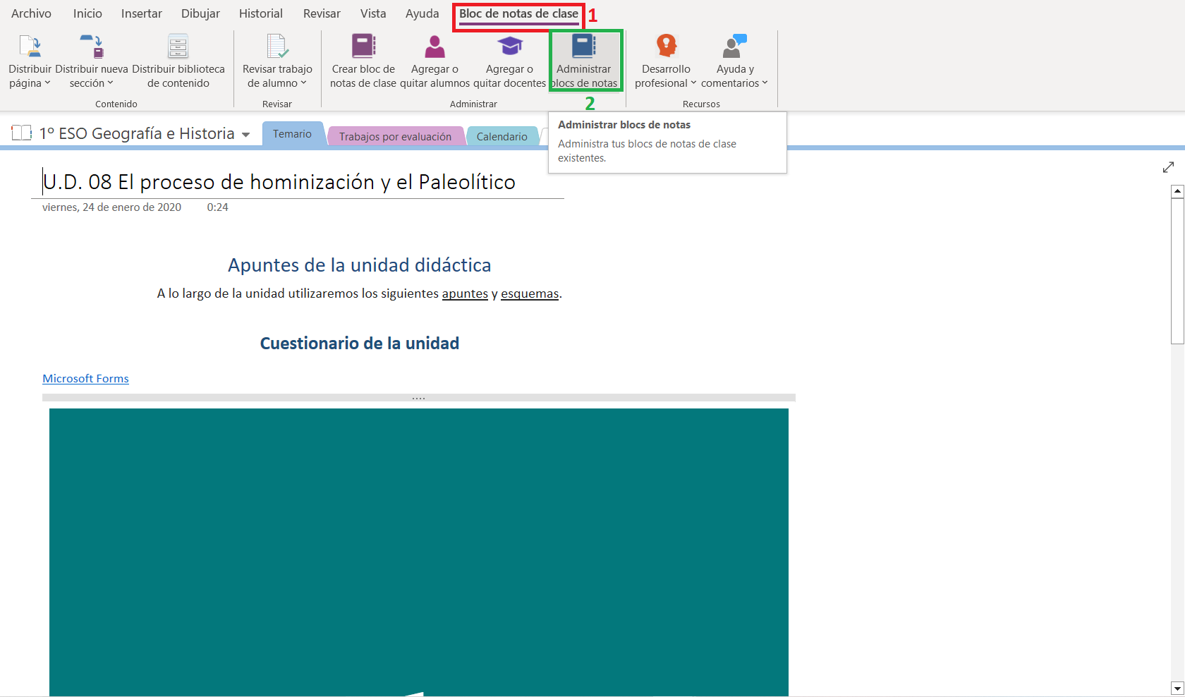 2. OneNote: creación de portfolio digital para el alumnado ...